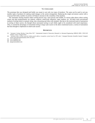 AUTOMATIC SORTING MACHINE | PDF
