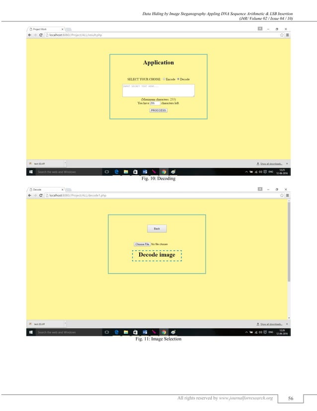 DATA HIDING BY IMAGE STEGANOGRAPHY APPLING DNA SEQUENCE ARITHMETIC ...