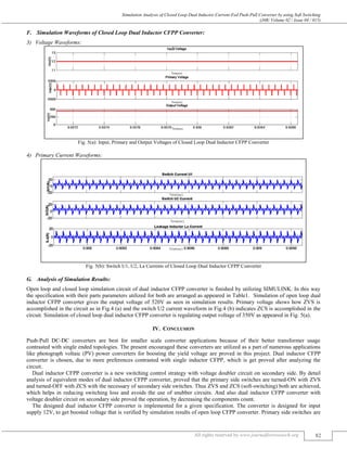 SIMULATION ANALYSIS OF CLOSED LOOP DUAL INDUCTOR CURRENT-FED PUSH-PULL ...