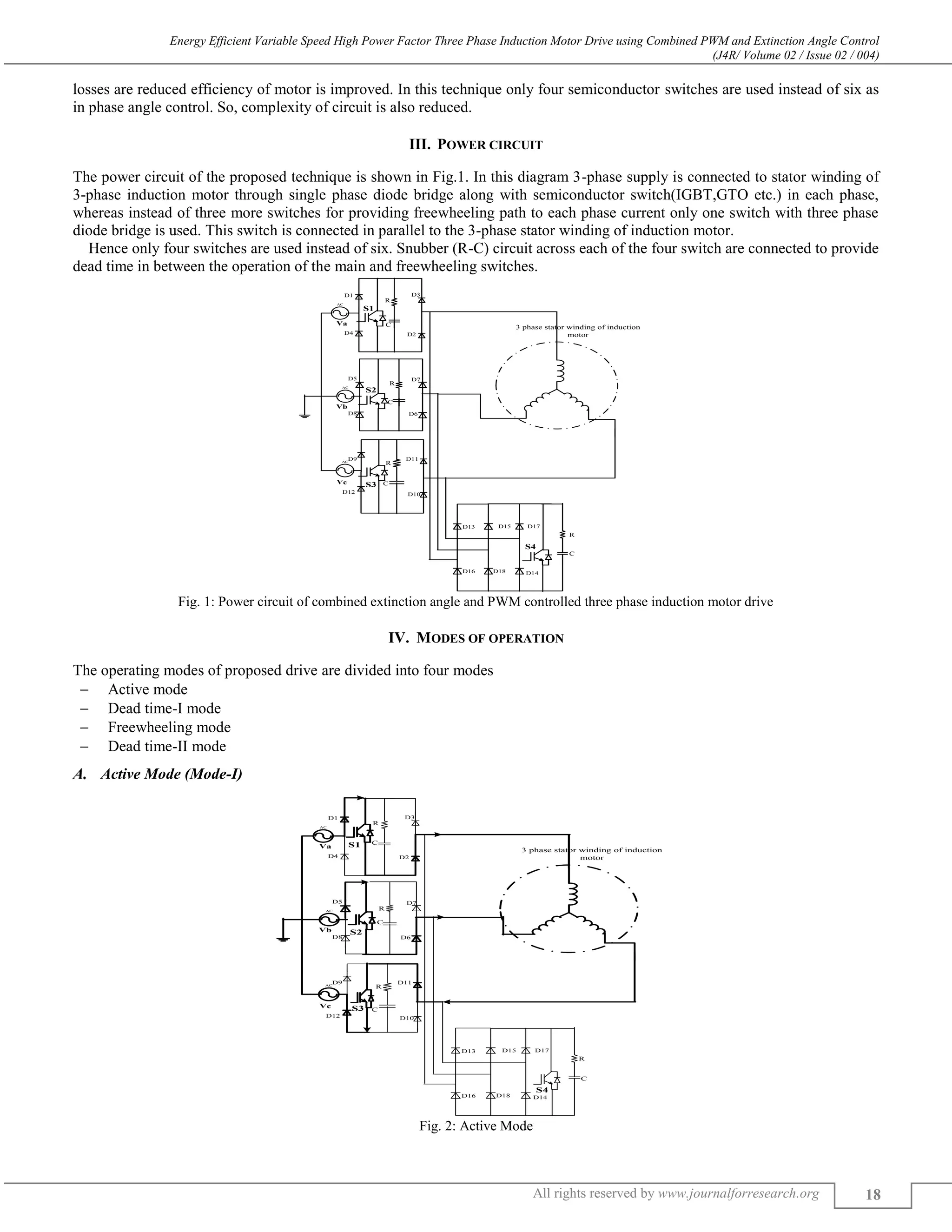 Energy Efficient Variable Speed High Power Factor Three Phase Induction