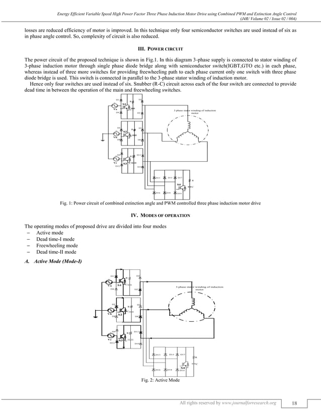 Energy Efficient Variable Speed High Power Factor Three Phase Induction Motor Drive Using