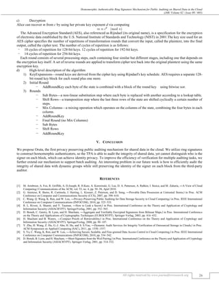 HOMOMORPHIC AUTHENTICABLE RING SIGNATURE MECHANISM FOR PUBLIC AUDITING ...