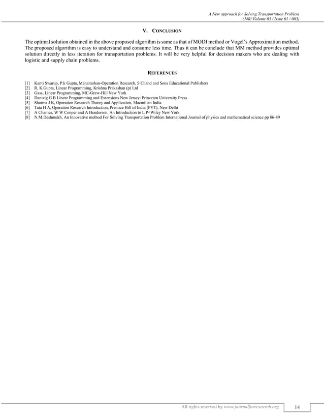 A NEW APPROACH FOR SOLVING TRANSPORTATION PROBLEM | PDF