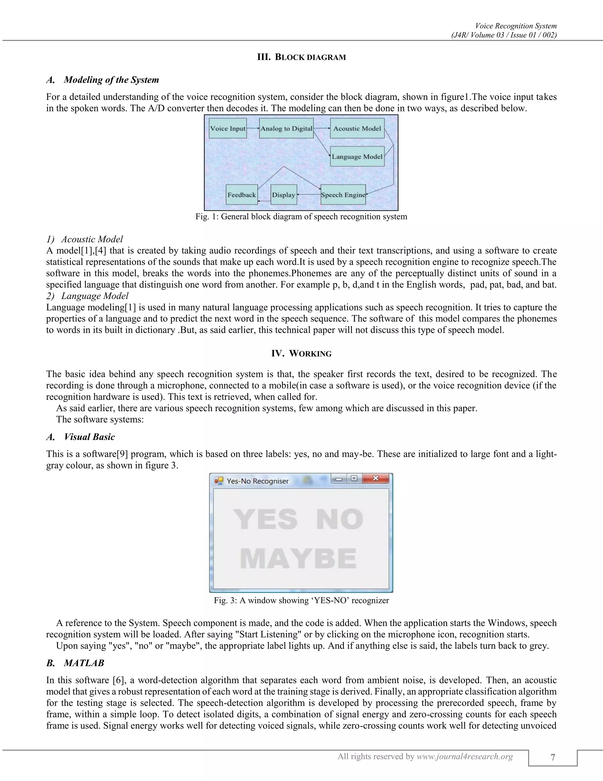 Voice Recognition System Pdf Digital Audio Computer Software And