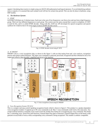 VOICE RECOGNITION SYSTEM | PDF | Digital Audio | Computer Software and ...