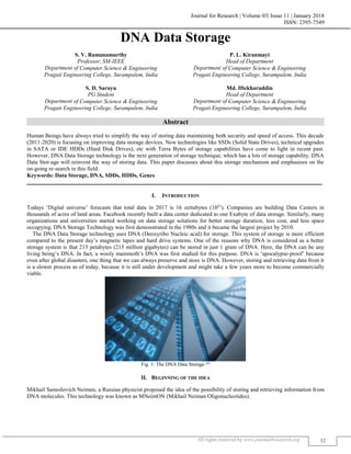 DNA DATA STORAGE | J4RV3I11007 | PDF