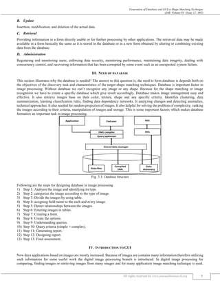 GENERATION OF DATABASE AND GUI IN SHAPE MATCHING TECHNIQUE | J4RV3I12001 | PDF | Databases ...
