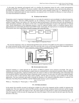 MODEL BASED ANALYSIS OF TEMPERATURE PROCESS UNDER VARIOUS CONTROL ...
