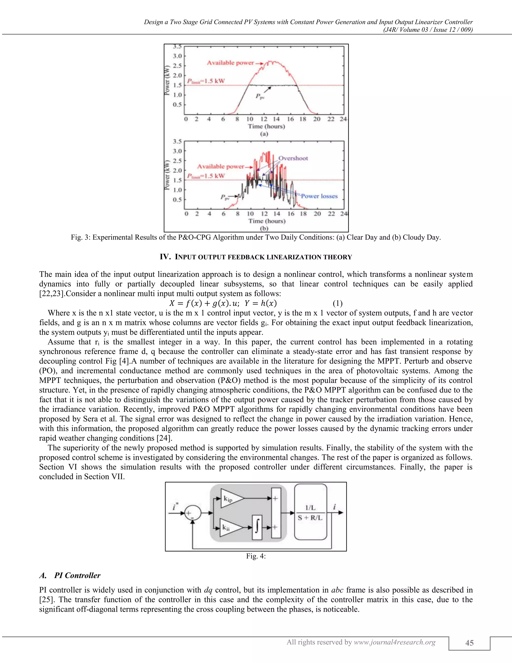Design A Two Stage Grid Connected Pv Systems With Constant Power Generation And Input Output
