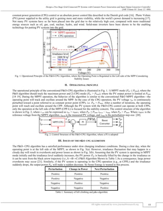 DESIGN A TWO STAGE GRID CONNECTED PV SYSTEMS WITH CONSTANT POWER GENERATION AND INPUT OUTPUT ...