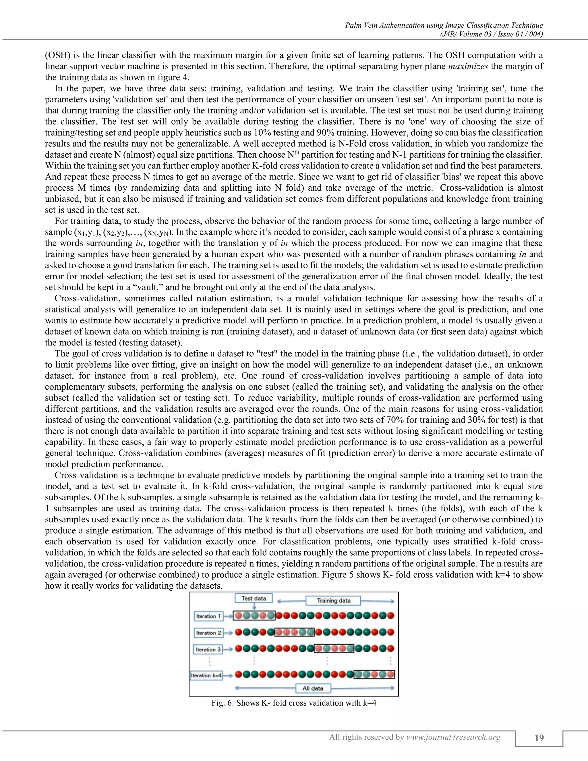 PALM VEIN AUTHENTICATION USING IMAGE CLASSIFICATION TECHNIQUE | PDF | Computing | Technology ...