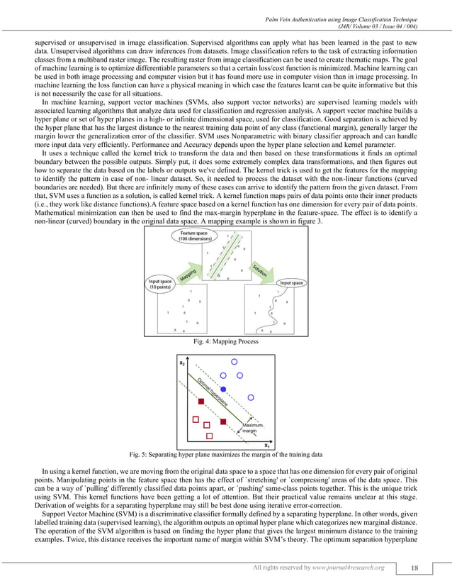 PALM VEIN AUTHENTICATION USING IMAGE CLASSIFICATION TECHNIQUE | PDF | Computing | Technology ...