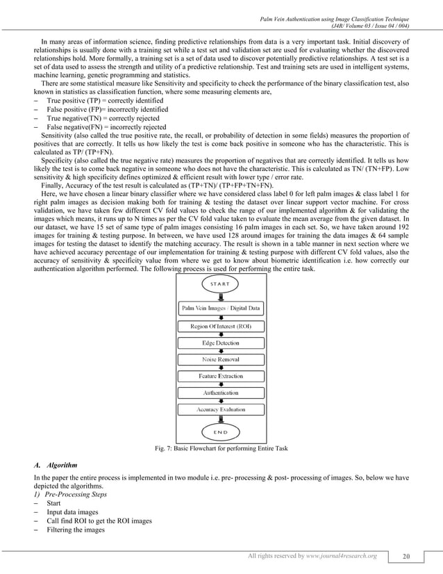 PALM VEIN AUTHENTICATION USING IMAGE CLASSIFICATION TECHNIQUE | PDF | Computing | Technology ...