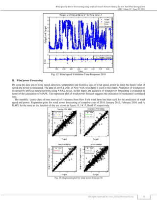 WIND SPEED & POWER FORECASTING USING ARTIFICIAL NEURAL NETWORK (NARX) FOR NEW YORK WIND ENERGY ...