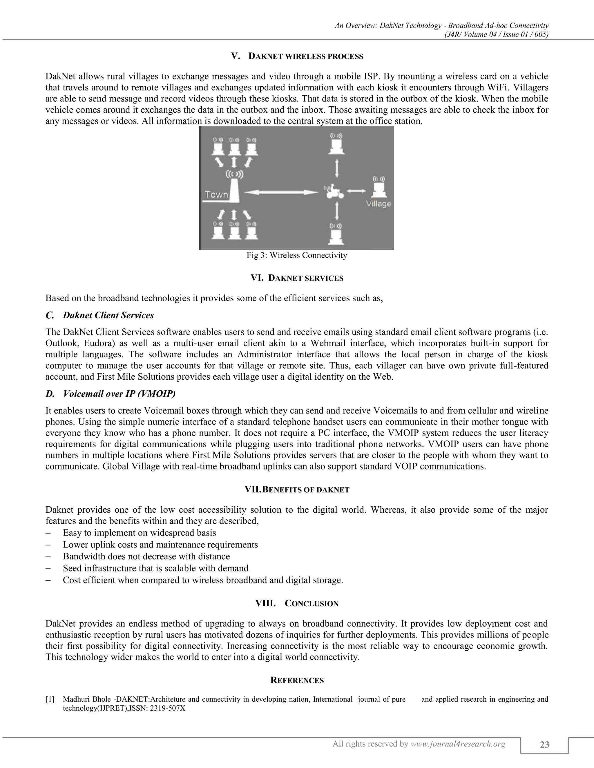 AN OVERVIEW: DAKNET TECHNOLOGY - BROADBAND AD-HOC CONNECTIVITY | J4RV4I1009 | PDF