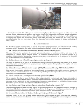 A REVIEW ON LIFTING AND ASSEMBLY OF ROTARY KILN TYRE WITH SHELL BY ...