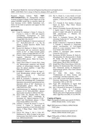 Spectroscopic Studies on Cu2+: B2O3 - Cdo - Pbo - AlF3 Glass | PDF | Chemistry | Science