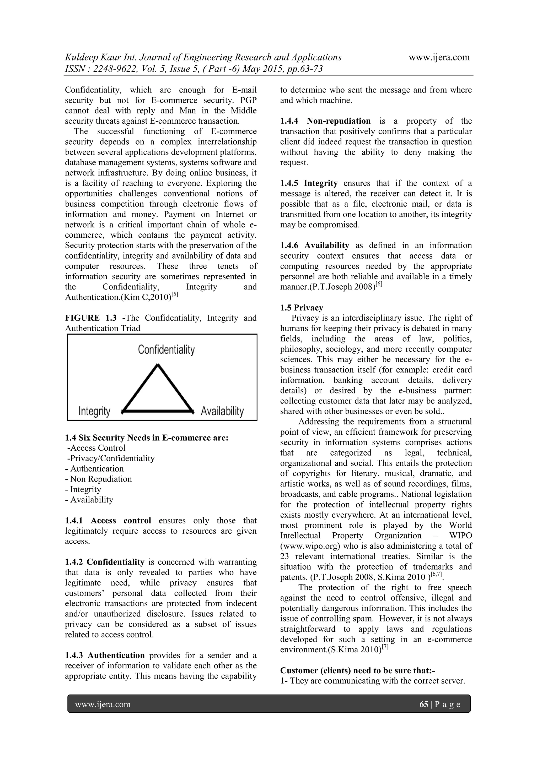 E-Commerce Privacy and Security System | PDF