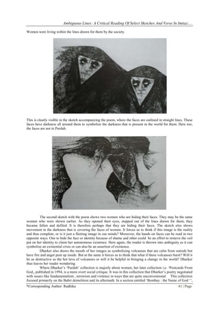Ambiguous Lines: A critical reading of select sketches and verse in ...