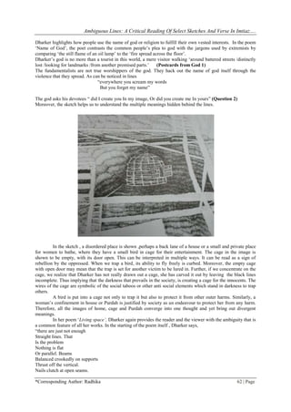 Ambiguous Lines: A critical reading of select sketches and verse in ...
