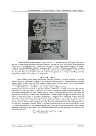 Ambiguous Lines: A critical reading of select sketches and verse in ...