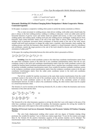 A New Type Reconfigurable Mobile Manufacturing Robot | PDF