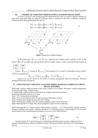 A Multistage Variation Analysis Model Based on Compliant Sheet Metal Assembly | PDF