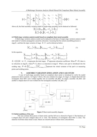 A Multistage Variation Analysis Model Based on Compliant Sheet Metal ...