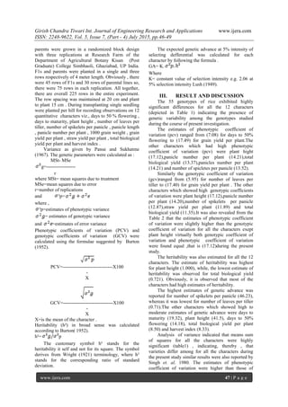 Variability, heritability and genetic advance analysis for grain yield in rice | PDF ...