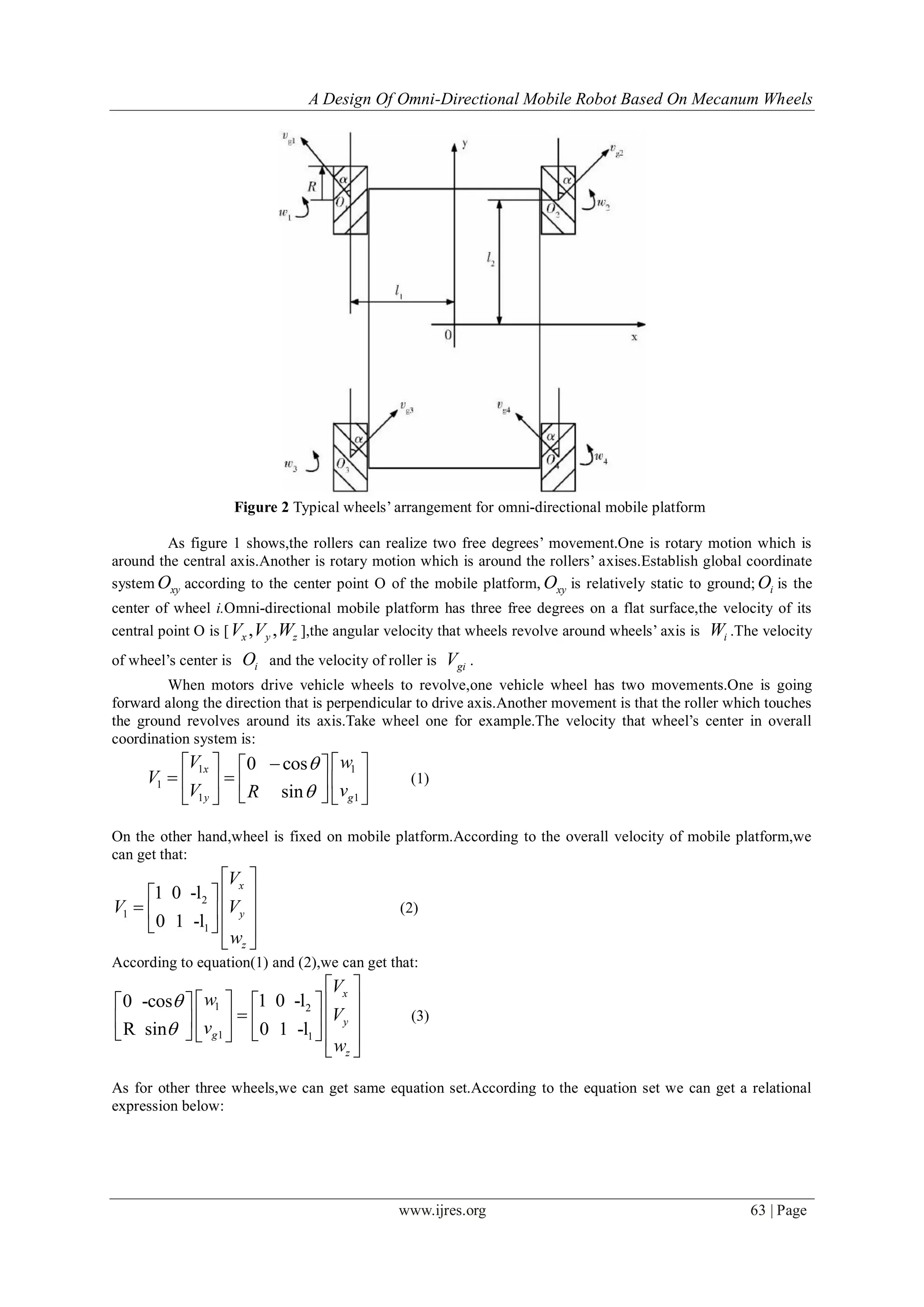 A Design Of Omni Directional Mobile Robot Based On Mecanum Wheels Pdf