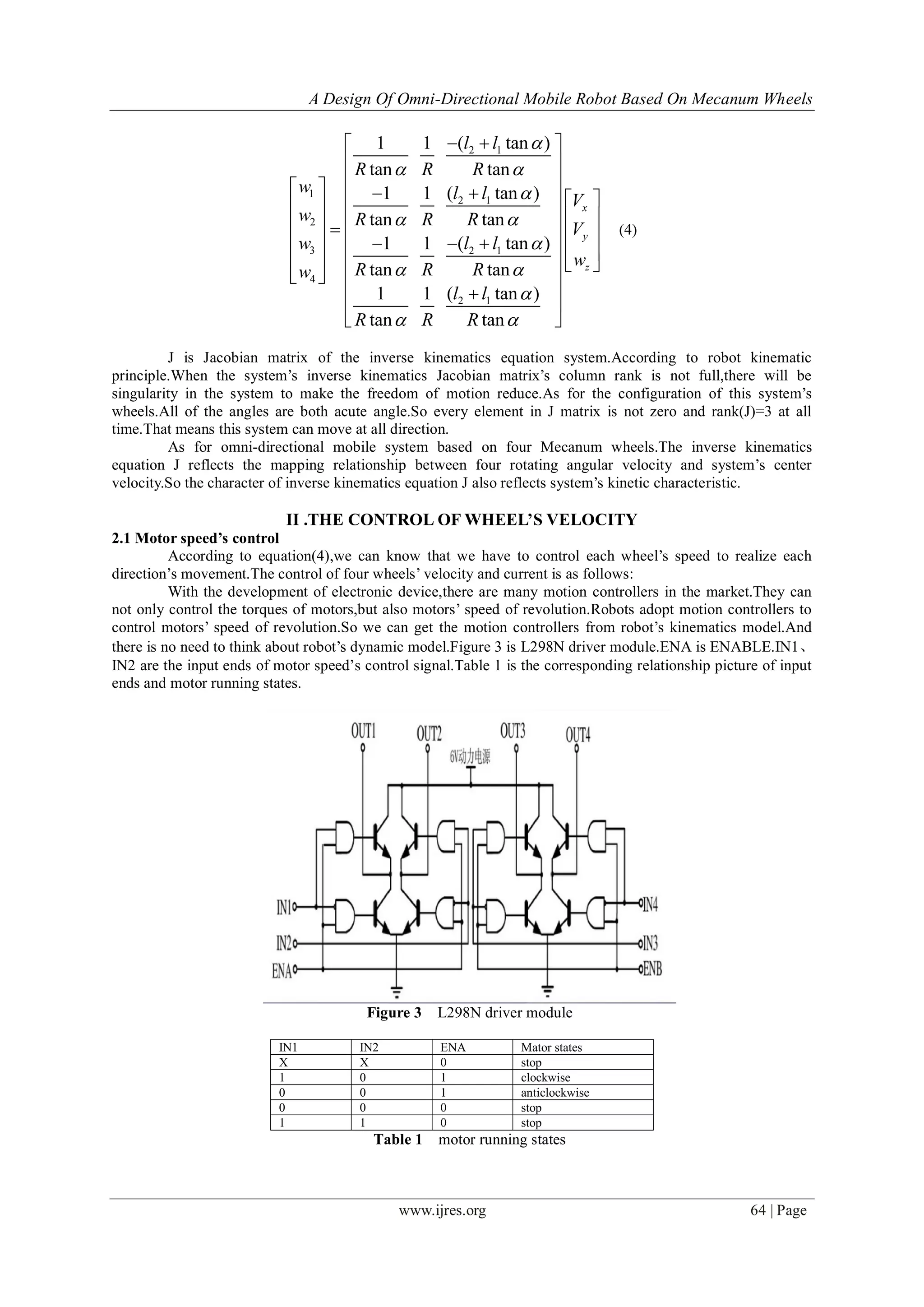 A Design Of Omni Directional Mobile Robot Based On Mecanum Wheels Pdf