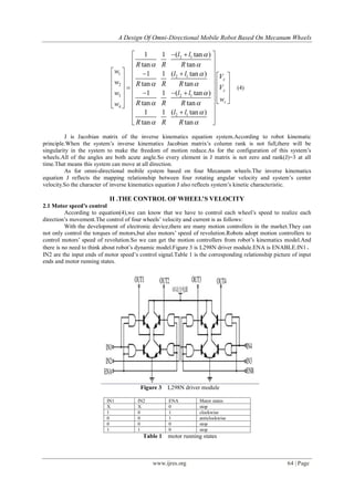 A Design Of Omni-Directional Mobile Robot Based On Mecanum Wheels | PDF
