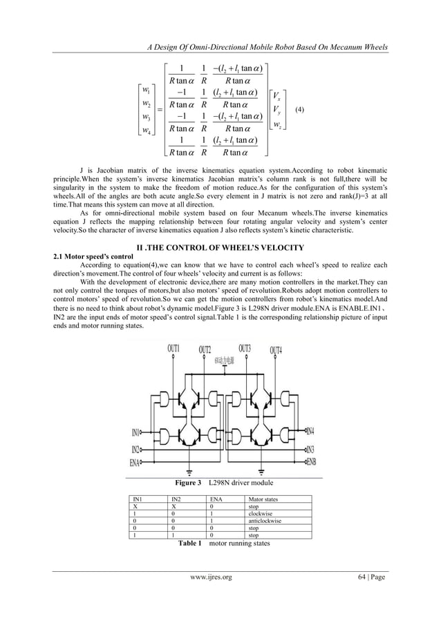 A Design Of Omni-Directional Mobile Robot Based On Mecanum Wheels | PDF