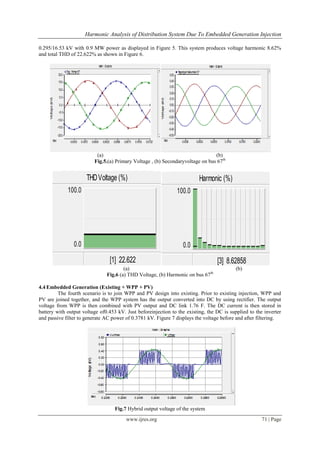 Harmonic AnalysisofDistribution System Due to Embedded Generation Injection | PDF