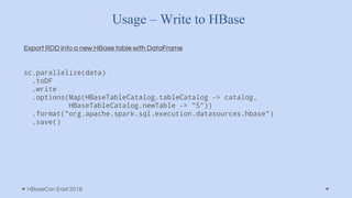 HBaseConEast2016: HBase and Spark, State of the Art | PPT