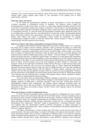 The Dramatic Journey of Multicultural Theatre in Turkey | PDF