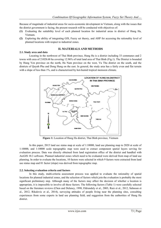 Combination of Geographic Information System, Fuzzy Set Theory And Analytic Hierarchy Process ...