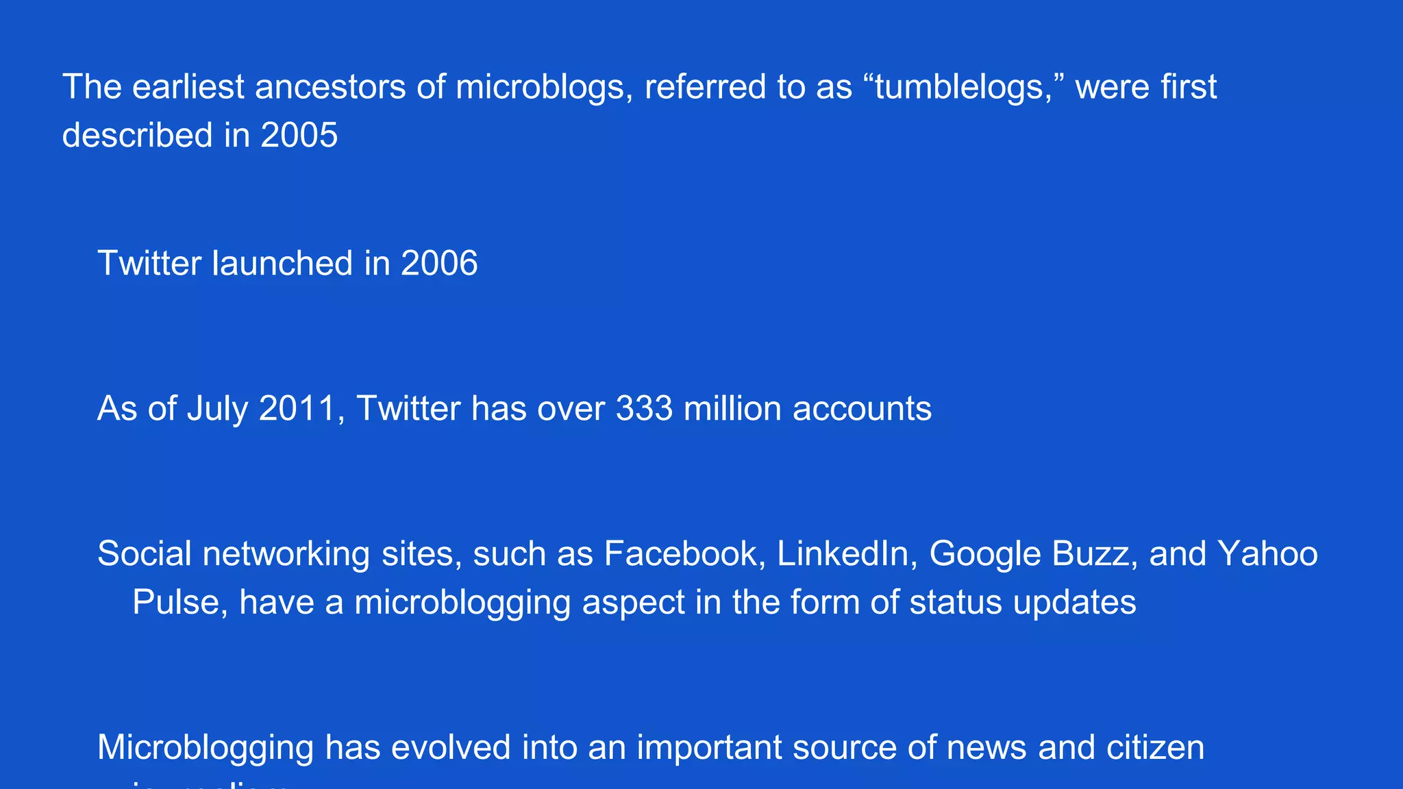 Chapter 11: microblogging | PPTX | Social Networking | Internet