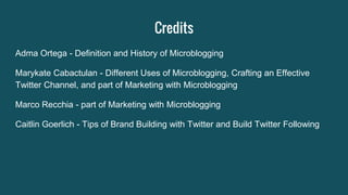 Chapter 11: microblogging | PPTX | Social Networking | Internet