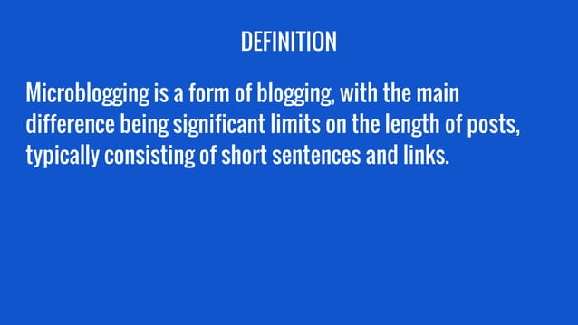 Chapter 11: microblogging | PPT