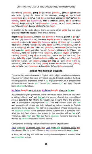 Contrastive list of the english and turkish verbs signed | PDF ...