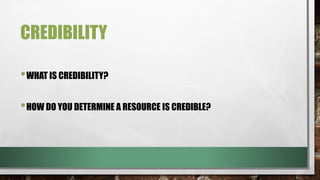 Credibility | PPT