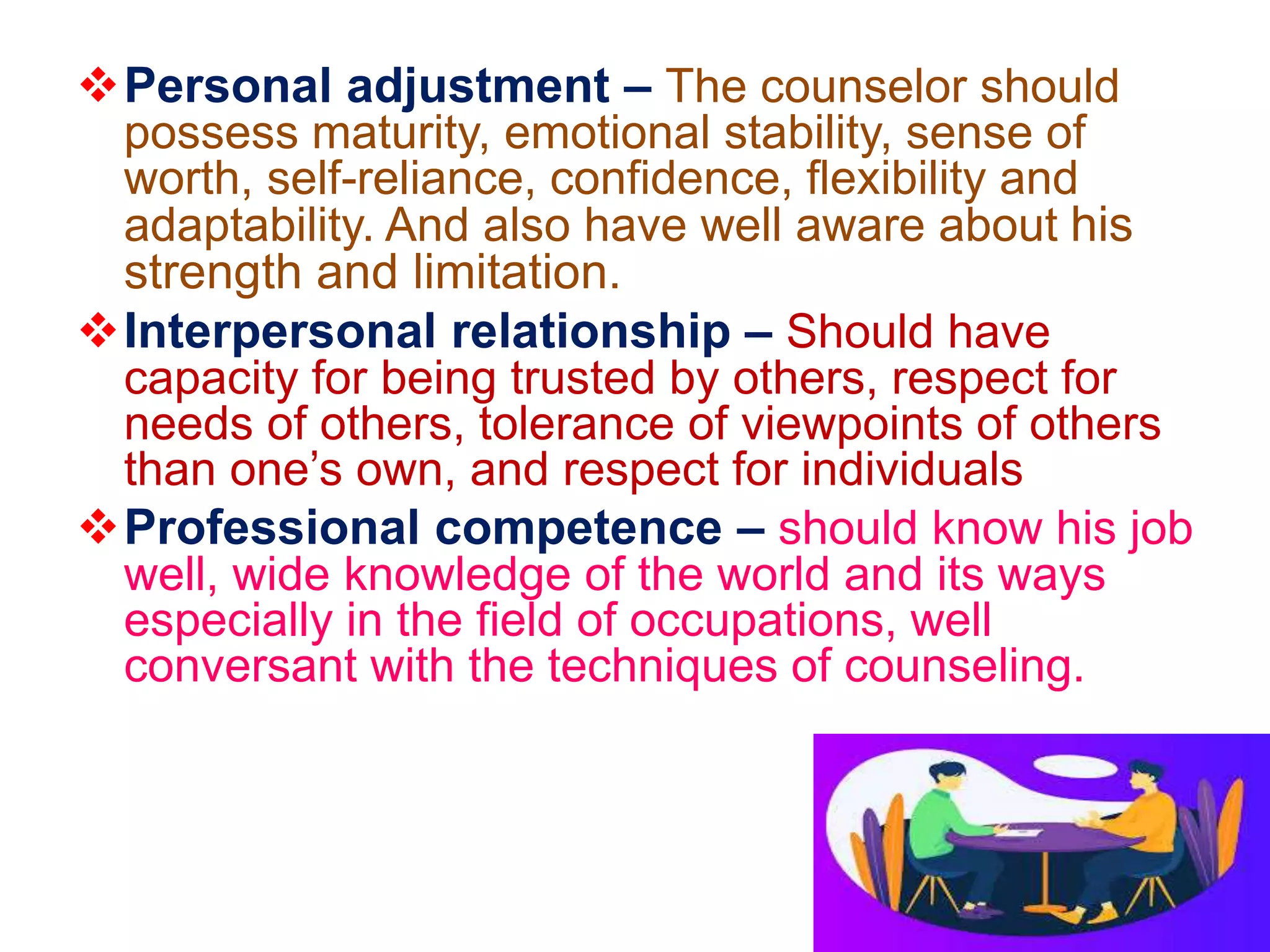 Counselling skills -Qualities of a Counselor | PPTX