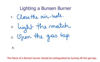 J7, using the bunsen burner, wk | PPT