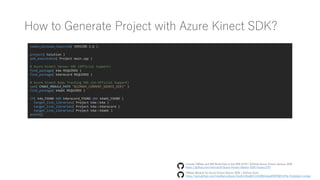 Azure Kinect DK C/C++ 開発概要(仮) | PPT