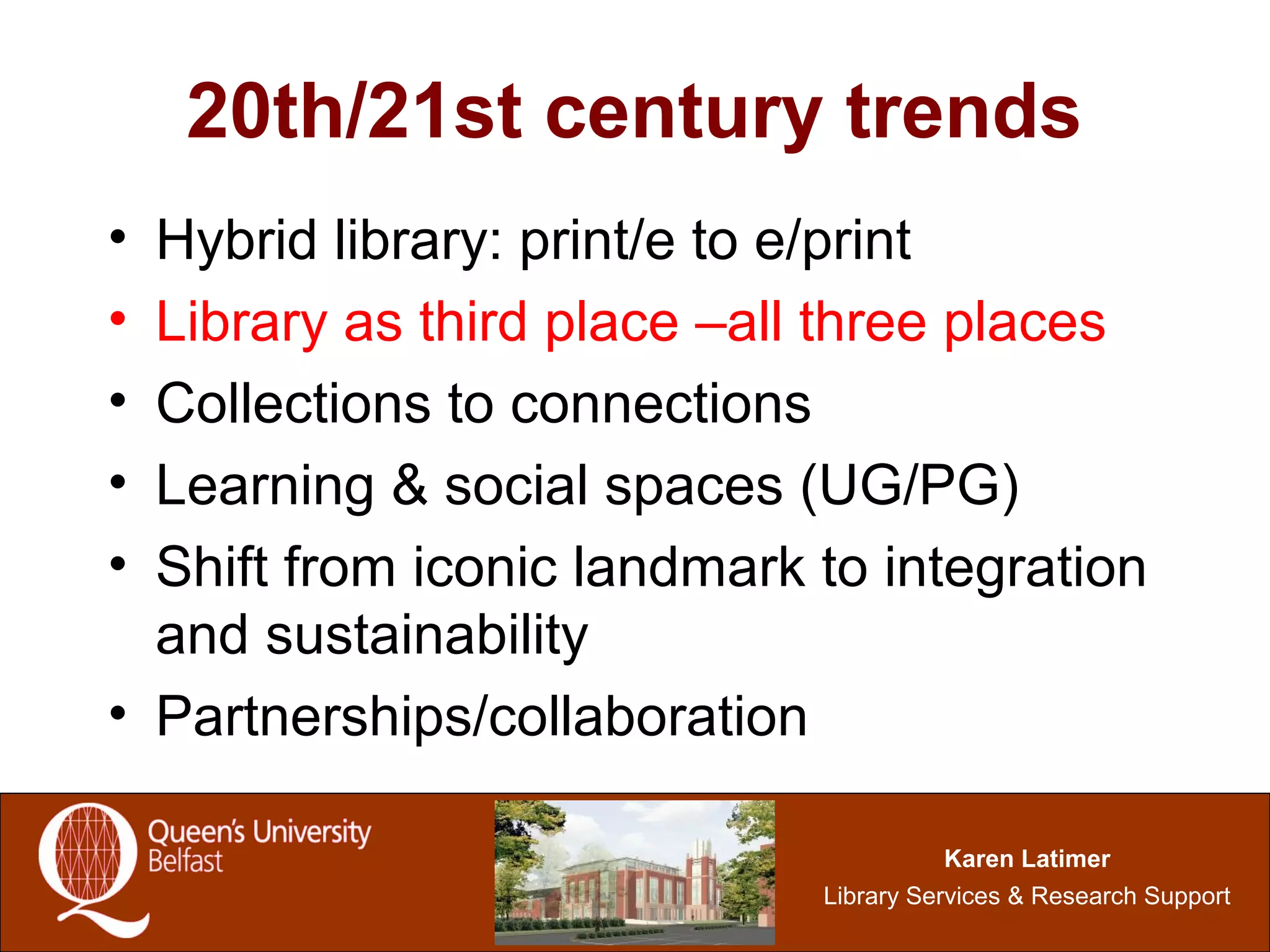 A new typology for library buildings in the 21st century: trends and ...