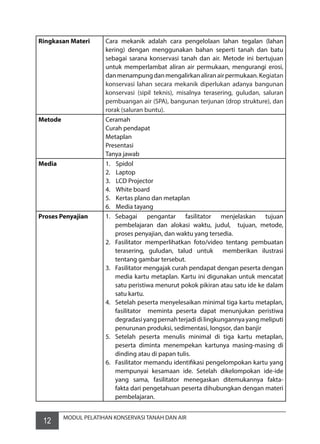 modul pelatihan konservasi tanah dan air - panduan pelatihan bagi cbo ...