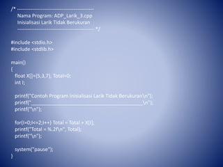 6 adp array (larik) - copy | PPT | Free Download