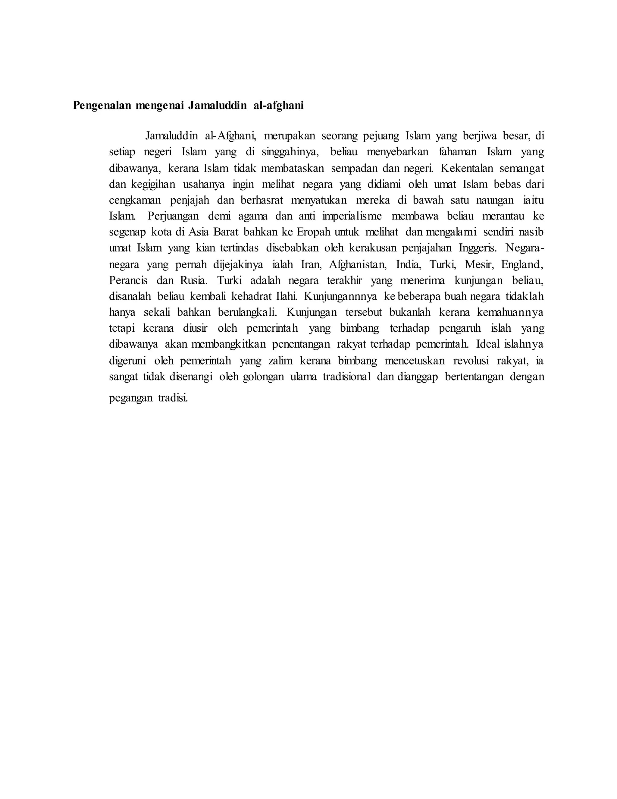 Skrip Jamaluddin Al-Afghani | PDF