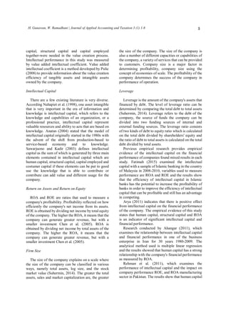 How Intellectual Capital Effects Firm’s Financial Performance | PDF